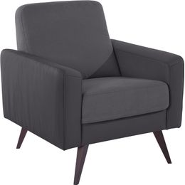 Sessel, B:82cm H:87cm T:49cm, braun, exxpo - SOFA FASHION, Wohnzimmer, Sessel, "Samso, Loungesessel mit tollem Sitzkomfort", Komfortsitzh&ouml;he 49cm