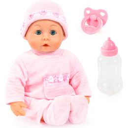 BAYER Baby Babypuppe "First Words Baby, 38 cm rosa", rosa, Puppen, mit Schlafaugen und Babygeräuschen