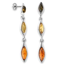 OSTSEE-SCHMUCK Damen Paar Ohrh&auml;nger "- Jara - Silber 925/000 - Bernstein", Silber 925 (Sterlingsilber), silber, Silber 925 (Sterlingsilber), Ohrringe