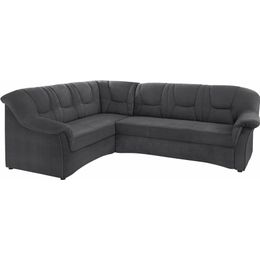Ecksofa DOMO collection, B:240cm H:83cm T:190cm, braun, Microfaser PRIMABELLE (100% Polyester) / Struktur (90% Polyester; 10%