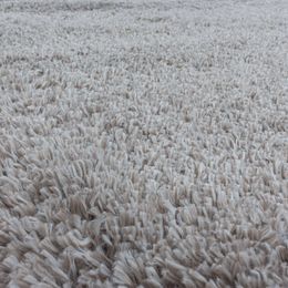 Hochflor-Teppich, H:50mm &Oslash;:200cm, beige, Ayyildiz Teppiche, Polypropylen (PP), Teppiche, "FLUFFY 3500, auch als L&auml;ufer und in Rund", Langflor,