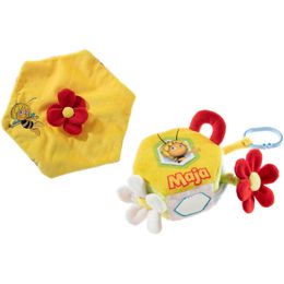 Heunec Baby Schnuffeltuch "Biene Maja Schnuffeltuch + Spiel-Wabe", bunt, Obermaterial: 100% Polyester, Schnuffeltücher