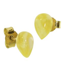 OSTSEE-SCHMUCK Damen Paar Ohrstecker "OSTSEE-SCHMUCK Ohrstecker Klassisch 9 x 6 mm", 9 x 6mm, Gelbgold 333, gelb, Gelbgold 333, Ohrringe