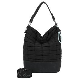 Damen Henkeltasche "Olga Limited Black Bubble", Fritzi aus Preussen, schwarz, Nylon, unifarben, Taschen, aus mattem 3D-Bubble Nylon-Material