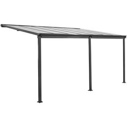 Terrassendach Konifera, B:434cm T:300cm, grau, Aluminium, Polycarbonat (PC), Terrassen&uuml;berdachungen, in verschiedenen Gr&ouml;&szlig;en