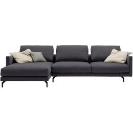 Ecksofa, B:300cm H:91cm T:172cm, schwarz, CREATION BY ROLF BENZ, Wohnzimmer, Sofas, "CR.414, Designecksofa, Polsterecke, L-Form", wahlweise aus