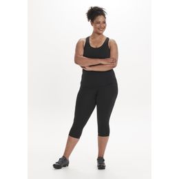 Q BY ENDURANCE Damen Trainingstights "Kaisa W 3/4", schwarz, Gr. 54, unifarben, 72% Nylon, 28% Elasthan, Hosen, mit hoher Kompression