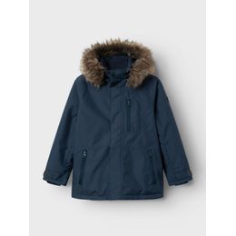 name it Jungen Skijacke "NKMSNOW10 SKI JACKET SOLID FO NOOS", blau, Gr. 152, unifarben, Web, Obermaterial: 100% Polyester, Jacken