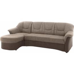 Ecksofa DOMO collection, B:232cm H:83cm T:146cm, braun, Luxus-Microfaser (92% Polyester, 8% Nylon);Microfaser PRIMABELLE (100% Polyester);Microfaser