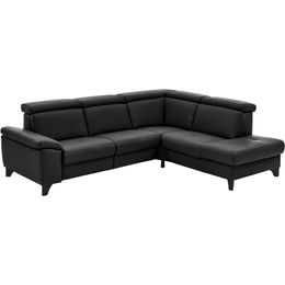 Ecksofa DIE PLANBAR, B:261cm H:80cm T:235cm, schwarz, Wohnzimmer, Sofas, "PN-EM23166 L-Form", optional mit Kopfteilverstellung und Stauraum