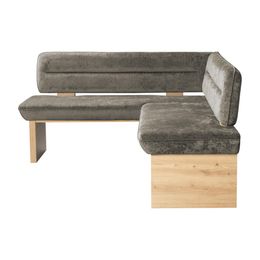 Eckbank Home Affaire, B:212cm H:86cm T:170cm, beige, Holzwerkstoff, Massivholz, Polyester, Esszimmer, Sitzb&auml;nke, "Louise Polsterbank, Esszimmerbank,