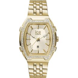 Ice Watch ICE-WATCH Damen Quarzuhr "ICE boliday - Full steel shiny - Small - 3H + Date", gold, Armbanduhren, Armbanduhr, Damenuhr, Edelstahlarmband, Datum,