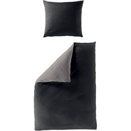 Wendebettw&auml;sche Bierbaum, grau, Renforc&eacute;, Obermaterial: 100% Baumwolle, Bettw&auml;sche, "Modern Uni in Gr. 135x200 oder 155x220 cm", Modernes Unidesign: