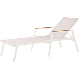 Gartenliege Best, beige, Obermaterial: 100% Polyethylen, Gartenliegen, "Paros", moderne und luxe Sonnenliege