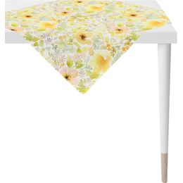 Mitteldecke Apelt, B:100cm L:100cm, gelb, Baumwolle, Polyester, Tischdecken, "6511 SUMMERTIME, Sommerdeko, Sommer", Digitaldruck