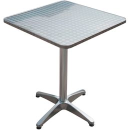 Gartentisch Garden Pleasure, H:70cm, silber, MDF;Edelstahl;Aluminium, Tische, "Bistro Tisch, quadratisch, Alu-Gest, TOPSELLER", klappbar, BxTxH:
