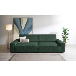 Big-Sofa Home Affaire, B:316cm H:90cm T:135cm, grün, 100% Polyester, Sofas, "NEU: SHERWOOD XXL, Big-Sofa (316cm), extra tiefe Sitzfläche 95 cm",