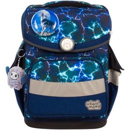 School-Mood Kinder Schulranzen "Timeless Pro"felix (wolf), Polyester, Rucks&auml;cke, mit LED-Patchy