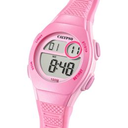 Calypso Watches Kinder Chronograph "Junior Collection", rosa, Armbanduhren, Quarzuhr, Kinderuhr, Datum, digital, Stoppfunktion, ideal als Geschenk