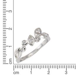 ZEEme Damen Fingerring "925/- Sterling Silber rhod. Zirkonia", 060 (19,1), Silber 925 (Sterlingsilber), wei&szlig;, Silber 925 (Sterlingsilber), Fingerringe