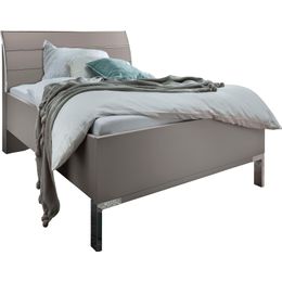 Futonbett Wiemann, B:99cm L:218cm, grau, Betten, "Monaco, 4-fache Liegeh&ouml;henverstellung", mit stilvollem Holzkopfteil, Made in Germany