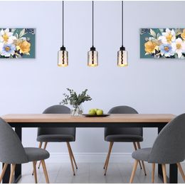Globo LIGHTING H&auml;ngeleuchte "ALONSO", H: 120cm, 1 Stk., schwarz, Wohnzimmer, Leuchten, H&auml;ngelampe Esszimmer-Leuchte Esstischleuchte Wohnzimmer