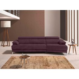 Ecksofa Egoitaliano, B:246cm H:99cm T:140cm, lila, Wohnzimmer, Sofas, "Soul, extravagantes Designsofa, Megasofa, super bequem, tolle Details", mit