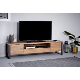 TV-Board Jahnke, B:180cm H:45cm T:39,5cm, braun, Holzwerkstoff, Sideboards, "LOOP", Breite ca. 180 cm