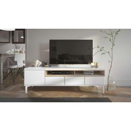 TV-Board Inosign, B:155,7cm H:48,2cm T:48,3cm, wei&szlig;, Spanplatte, Sideboards, "Roomers TV-Board, TV-M&ouml;bel, TV-Unit, Media-M&ouml;bel, Sideboard",