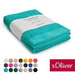 Duschtuch s.Oliver, B:70cm L:140cm, blau, Walkfrottier, Baumwolle, Handt&uuml;cher, "s.Oliver, Premium Qualit&auml;t, 600 gr/m&sup2;, auch als Sets erh&auml;ltlich",
