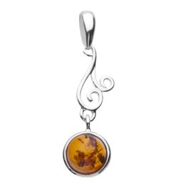 OSTSEE-SCHMUCK Damen Kettenanh&auml;nger "OSTSEE-SCHMUCK Anh&auml;nger Hanne Anh&auml;nger Hanne", 35 x 10mm, Silber 925 (Sterlingsilber), 1,4 g, wei&szlig;, Silber 925