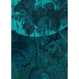 Bild Komar, B:50cm H:70cm, bunt, Holz, Papier, Wohnzimmer, Bilder, "Tapis Glorieux", Wandbild zur Dekoration - ohne Rahmen