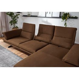 Ecksofa W.Schillig, B:291cm H:94cm T:164cm, braun, Stoff S37 (100% Polyester): Luxus-Microfaser in Lederoptik, Wohnzimmer, Sofas, "broadway,