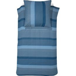 Wendebettw&auml;sche Cinderella, blau, Satin, Obermaterial: 100% Baumwolle, Bettw&auml;sche, "Prato", mit Streifen