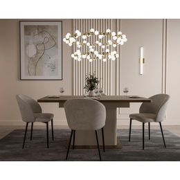 Esstisch FORTE, B:160cm H:76,4cm T:90cm, beige, Wohnzimmer, Tische, "Lacetti", Einfacher Auszug auf 2,00 mtr.