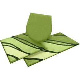 Badematte Grund, H:20mm, gr&uuml;n, Polyacryl, Badematten, "Belize, Badvorleger, Badezimmer Teppich, sehr weich", weiche Haptik, auch als 3 teiliges Set