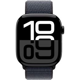 Apple Smartwatch "Watch Series 10 Aluminium", 46, Cellular, One-Size, Sport Loop, schwarz, Smartwatches