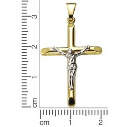Firetti Herren Kettenanh&auml;nger "Schmuck Geschenk Gold 333 Halsschmuck Anh&auml;nger f&uuml;r Halskette Kreuz", Gelbgold 333, 0,78 g, silber, Gelbgold 333,