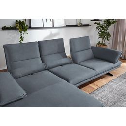 Ecksofa W.Schillig, B:291cm H:94cm T:164cm, blau, Longlife Xtra-Leder Z69: Das feinnarbige, gedeckte Softleder Z69 besticht durch seine