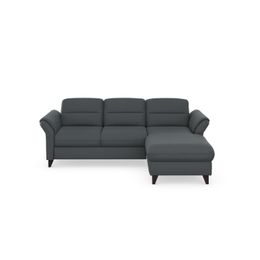 Sit & More Ecksofa SIT & MORE, B:250cm H:87cm T:163cm, grau, 100% Polyester, Wohnzimmer, Sofas, "Mellum L-Form", Federkern, wahlweise mit Bettfunktion,