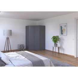 Kleiderschrank Rauch, B:117cm H:197cm T:117cmgraumetallic, Holzwerkstoff, Kinderzimmer, Schr&auml;nke, "Eckschrank Schrank Ankleidezimmer Schlafzimmer