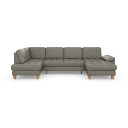 Sit & More Wohnlandschaft SIT & MORE, B:338cm H:88cm T:172cm, grau, 100% Polyester, Sofas, "Westham U-Form", wahlweise mit Bettfunktion, Bettkasten,