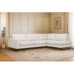 Ecksofa Home Affaire, B:290cm H:85cm T:217cm, beige, 90% Polyester, 10% Nylon, Wohnzimmer, Sofas, "Pinto, 290 cm, Cord, Chenille, Lederoptik,