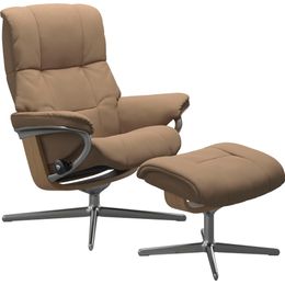 Relaxsessel stressless, B:83cm H:102cm T:74cm, braun, Microfaser DINAMICA (88% Polyester, 12% Polyurethan), Wohnzimmer, Sessel, "Mayfair", mit Cross