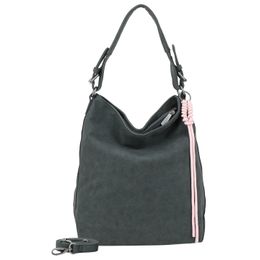 Damen Schultertasche "Jacky Black", Fritzi aus Preussen, blau, Polyurethan (PU), unifarben, Taschen, mit Reißverschluss