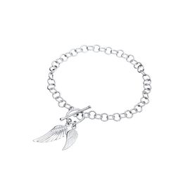 Elli Damen Armband "Engelsfl&uuml;gel 925 Sterling Silber", 18cm, ohne Stein, Silber 925 (Sterlingsilber)silber, Silber 925 (Sterlingsilber), Armb&auml;nder