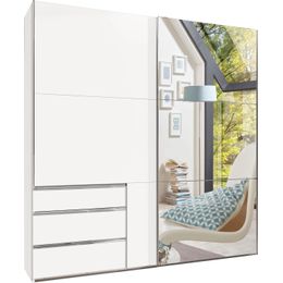 Schwebet&uuml;renschrank wimex, B:250cm H:216cm T:65cm, wei&szlig;, Schr&auml;nke, "Level by fresh to go", jeweils mit einer Spiegelt&uuml;r