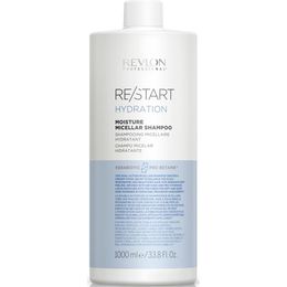 Haarshampoo "Re/Start HYDRATION Moisture Micellar Shampoo 1000 ml", 1.000ml, blau, Revlon PROFESSIONAL, Haarpflegemittel, Bringt Glanz und spendet