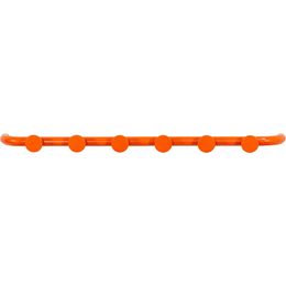 Garderobenleiste SPINDER DESIGN, B:75cm H:4,5cm T:9,6cm, orange, Metall, Garderobenhalter, "RETRO 6 Wandgarderobe"