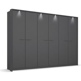 Drehtürenschrank Rauch, B:275cm H:212cm T:58cm, grau, Holzwerkstoff, Schränke, "Kleiderschrank Schrank Garderobe Wäscheschrank Ankleide OTELI", inkl.